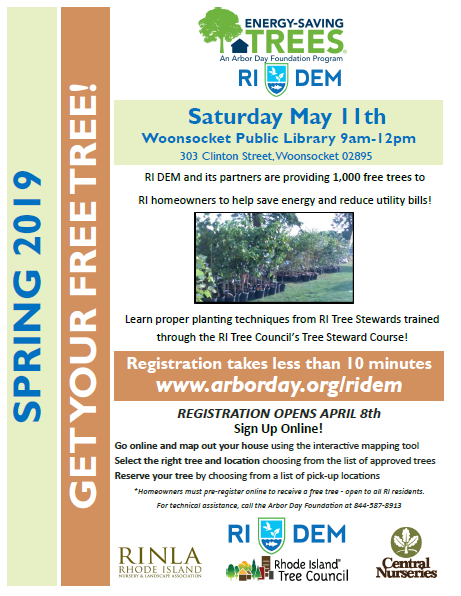 RIDEM Tree Distribution – Woonsocket Harris Public Library | Woonsocket, RI