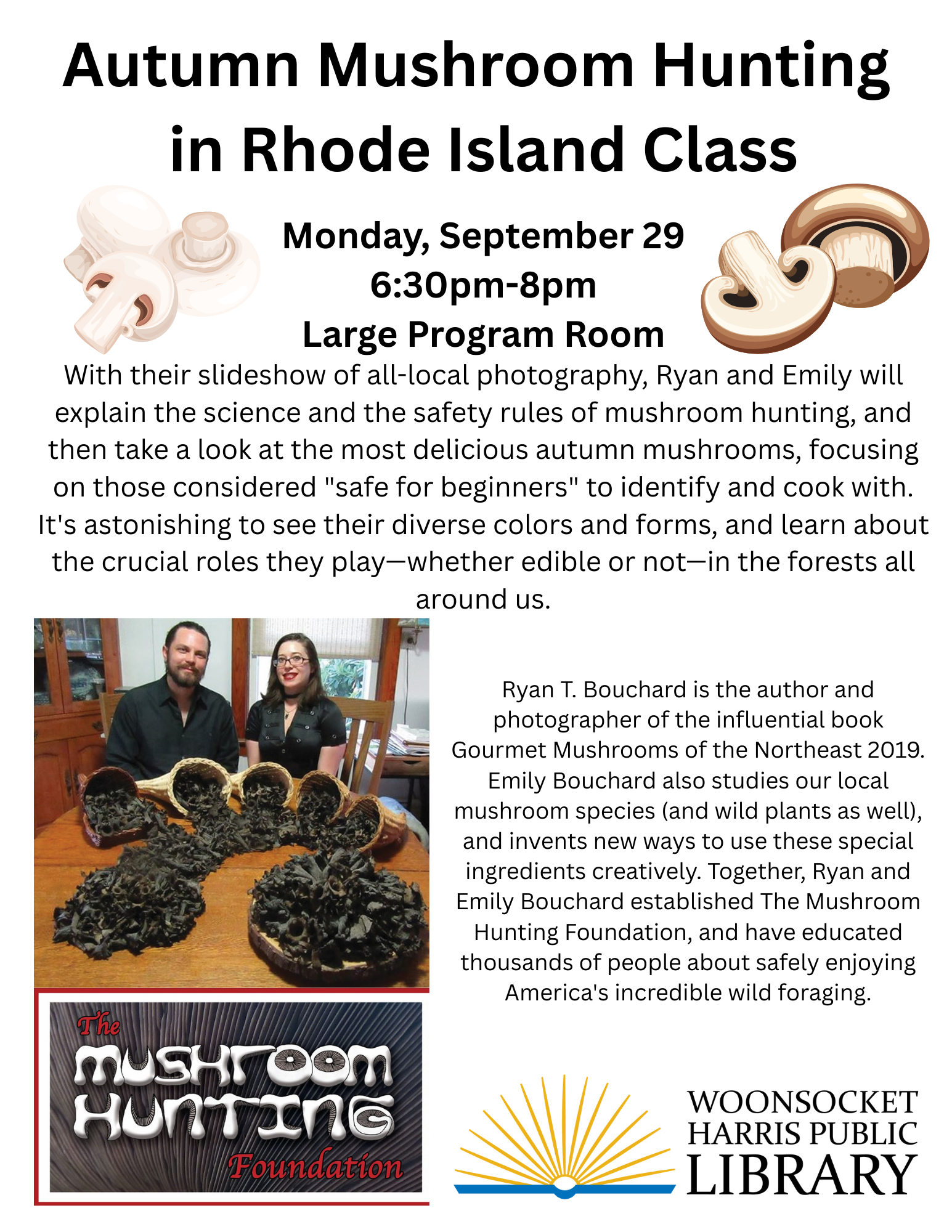 6:30-8PM Autumn Mushroom Hunting in Rhode Island Class – Woonsocket ...
